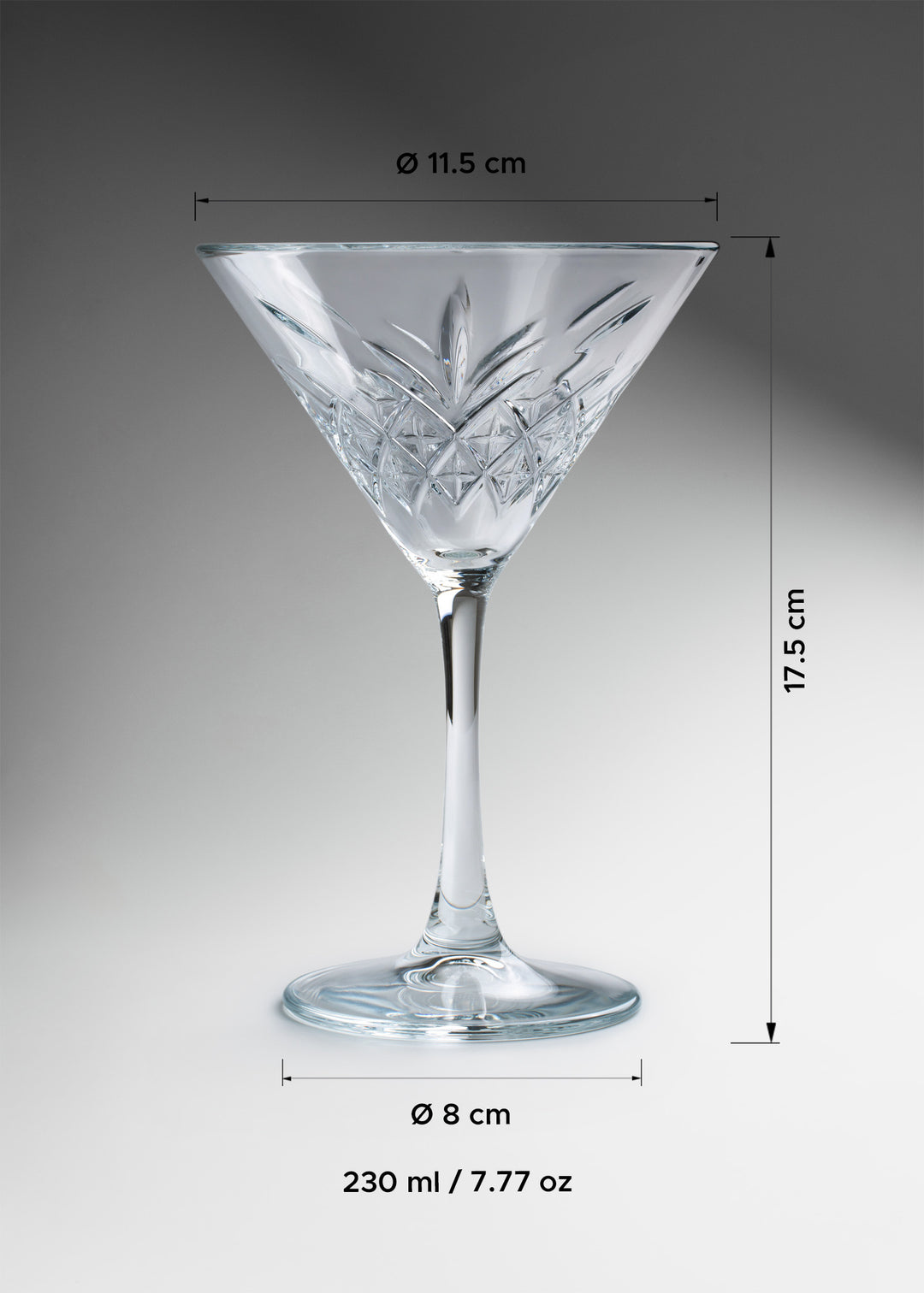 Copa de vidrio Timeless 230 ml Precio Mayoreo | MAHA
