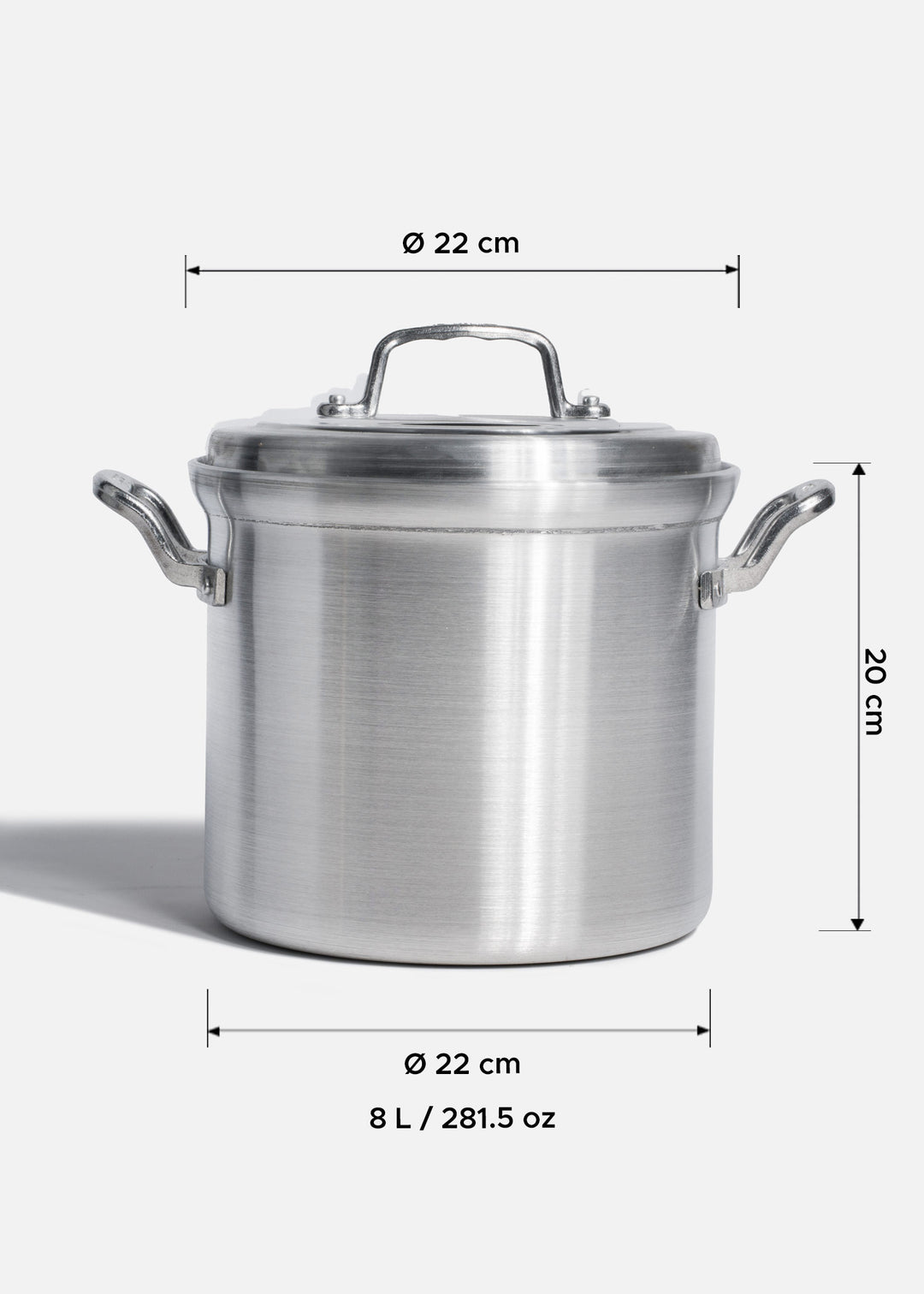 Olla con tapa triple fuerte NSF 8 L | Compra en MAHA