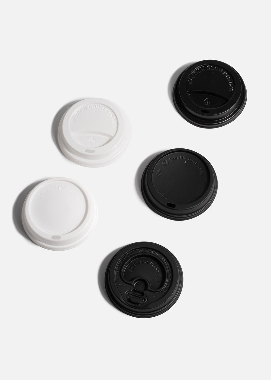 Tapas de plástico Arc 10, 12, 16 y 20 oz | Compra en MAHA | Tapa blanca