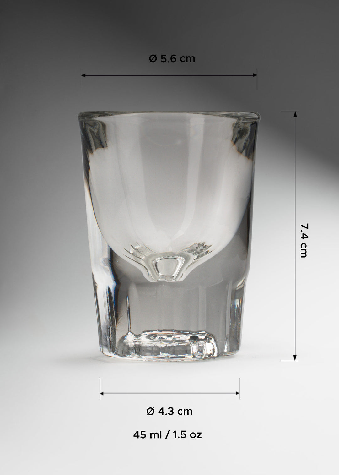 Tequilero de vidrio Fluted Whiskey 44 ml Se Envía Hoy | MAHA