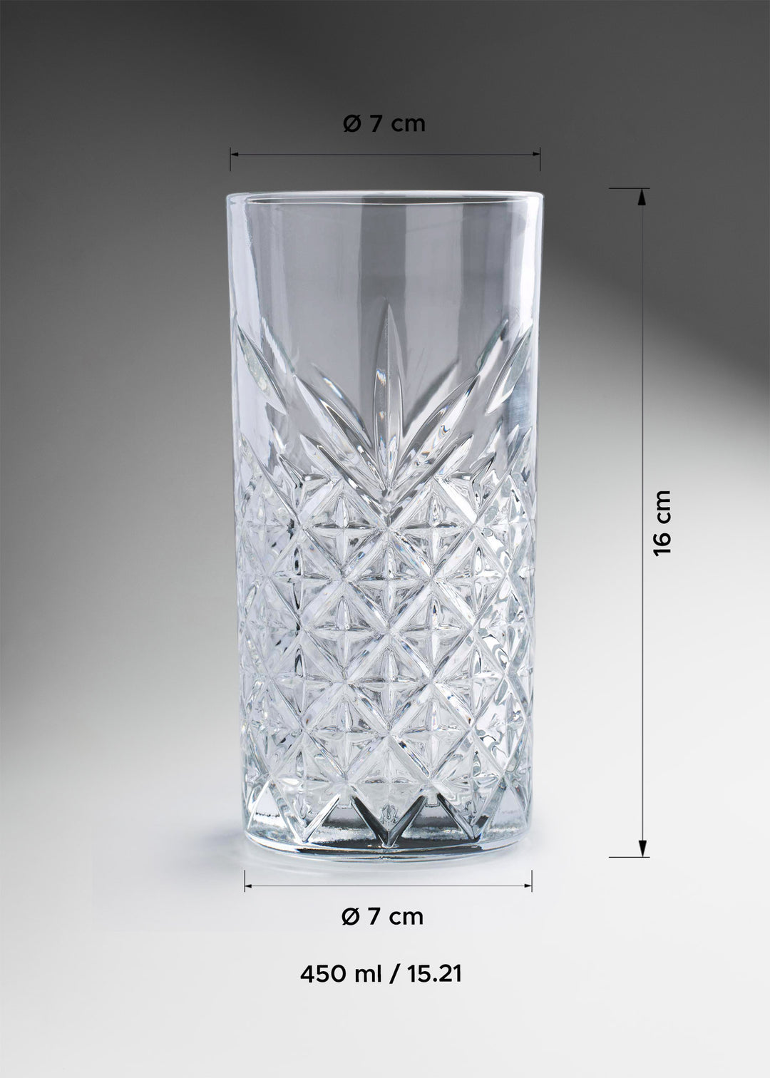 Vasos de vidrio Timeless H.B 450 ml Precio de Mayoreo| MAHA