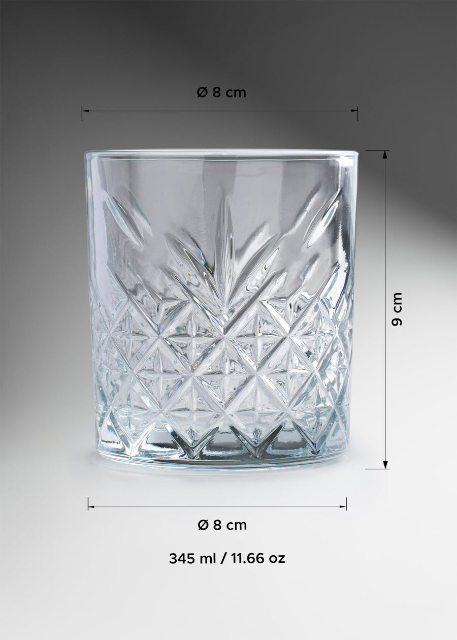 Vaso de vidrio Timeless O.F 345 ml Precio Mayoreo | MAHA